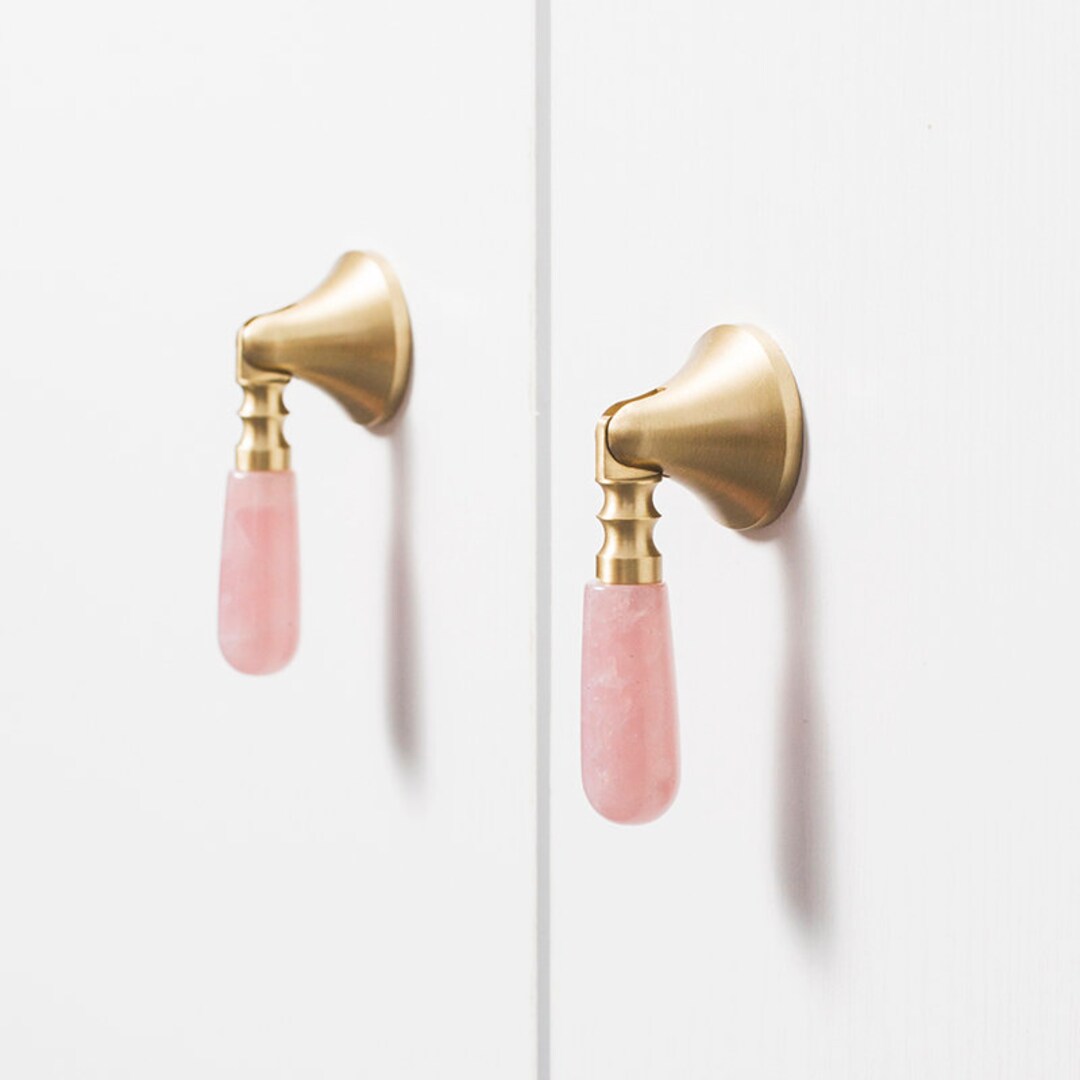 Crystal Solid Brass Drop Pulls Dresser Handles Door Drawer Pulls ...