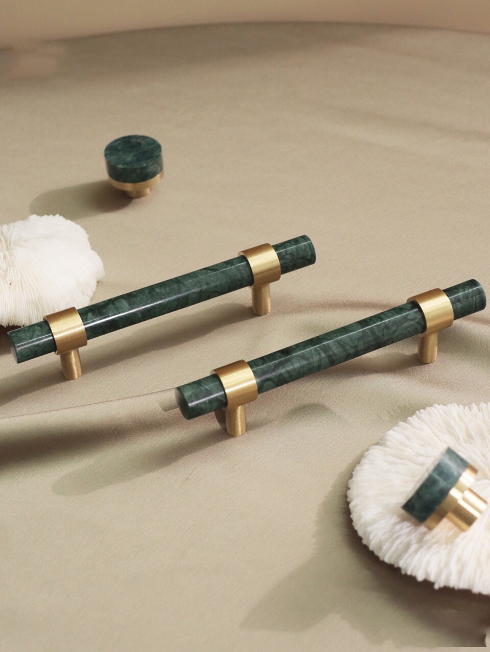 Luxury Marble Brass Drawer Knob Marble Handle DIY Furniture - Etsy