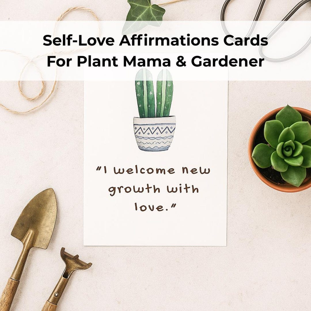 Self-love Affirmations Flash Cards for Plant Mama Gift House Plant ...