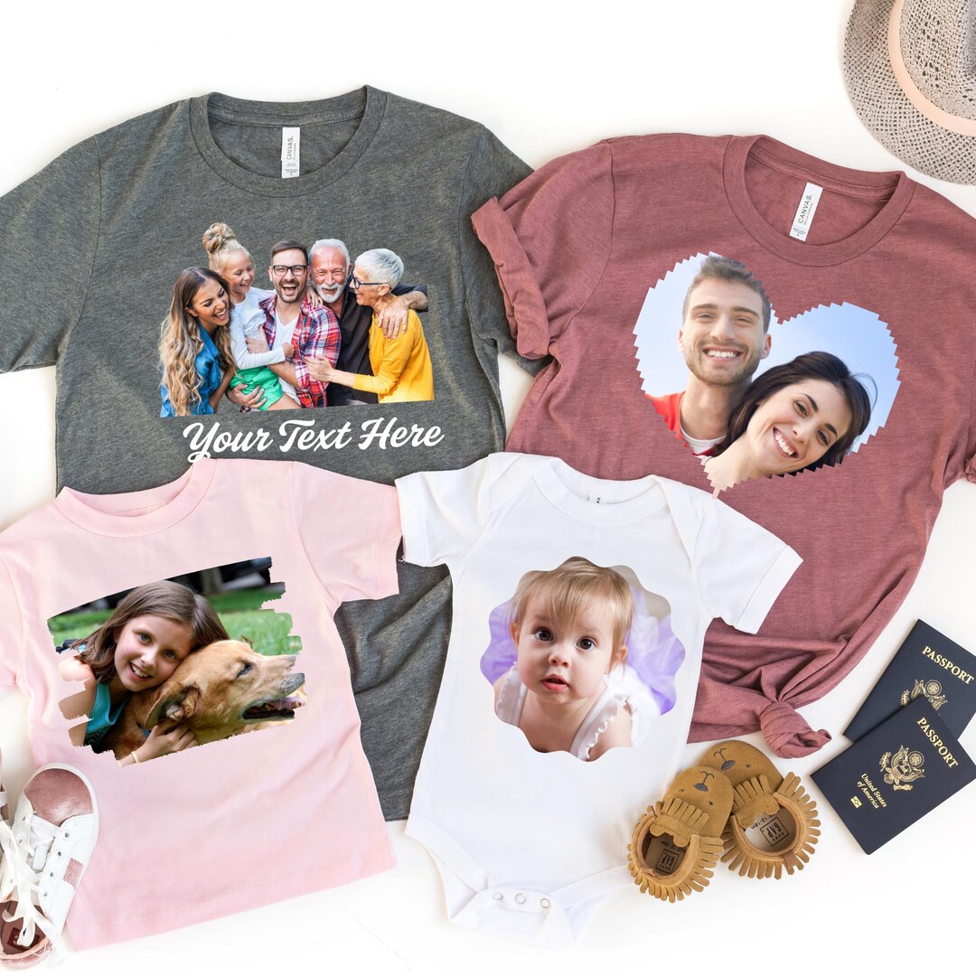 Personalized Family Photo Shirt, Custom Photo T-shirt, Matching Family ...