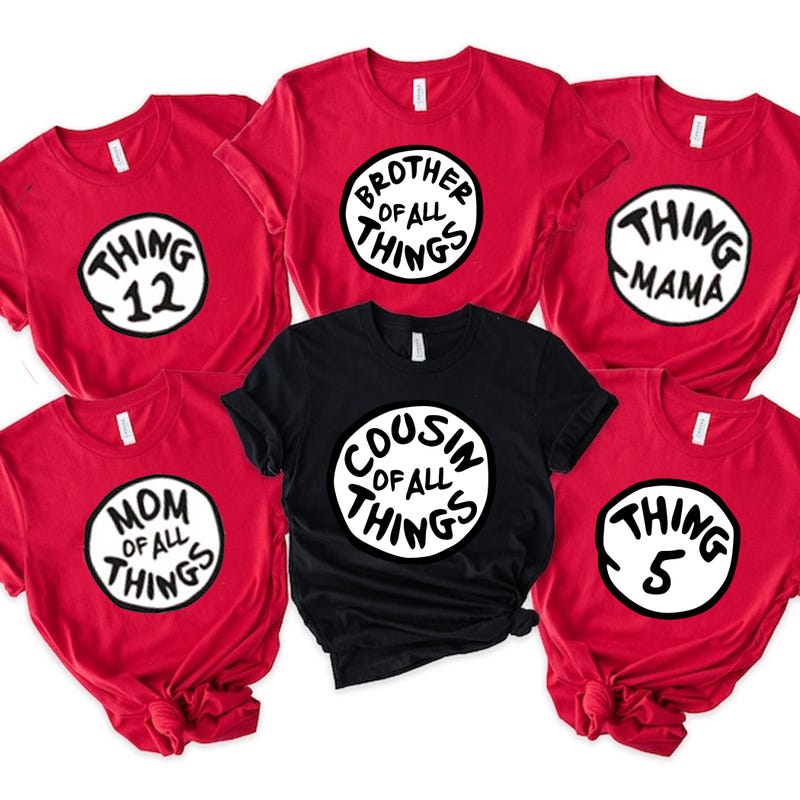 Thing 1 and Thing 2 T Shirts - Etsy
