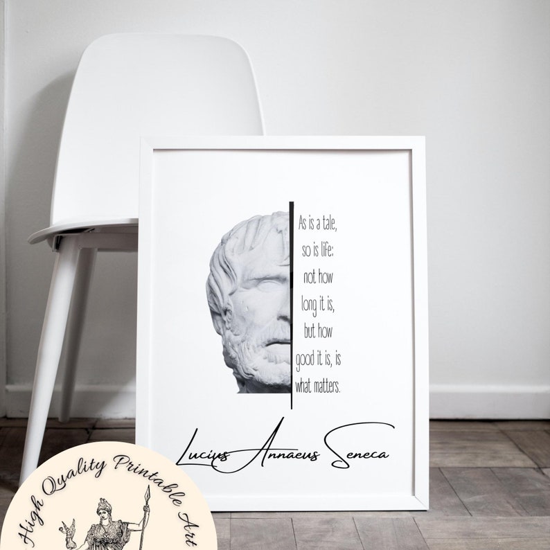 Seneca Philosophy Quote, Stoicism Poster, Inspirational Art, Philosophy ...