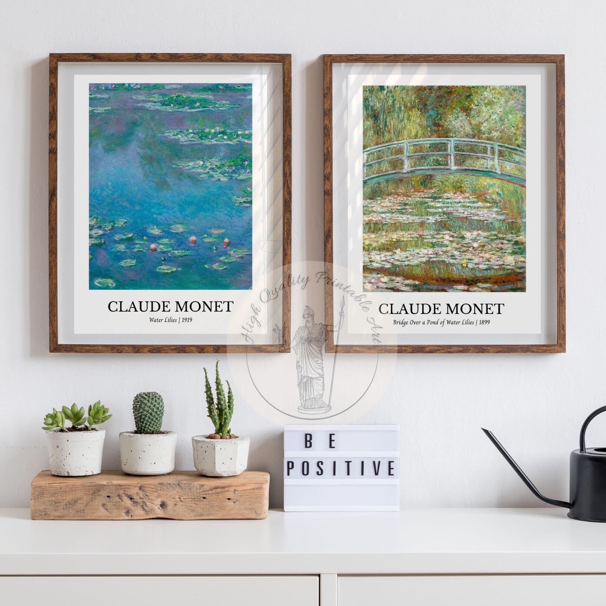 Monet Set of 3 Prints, Gallery Wall Set, Claude Monet, Printable Wall ...