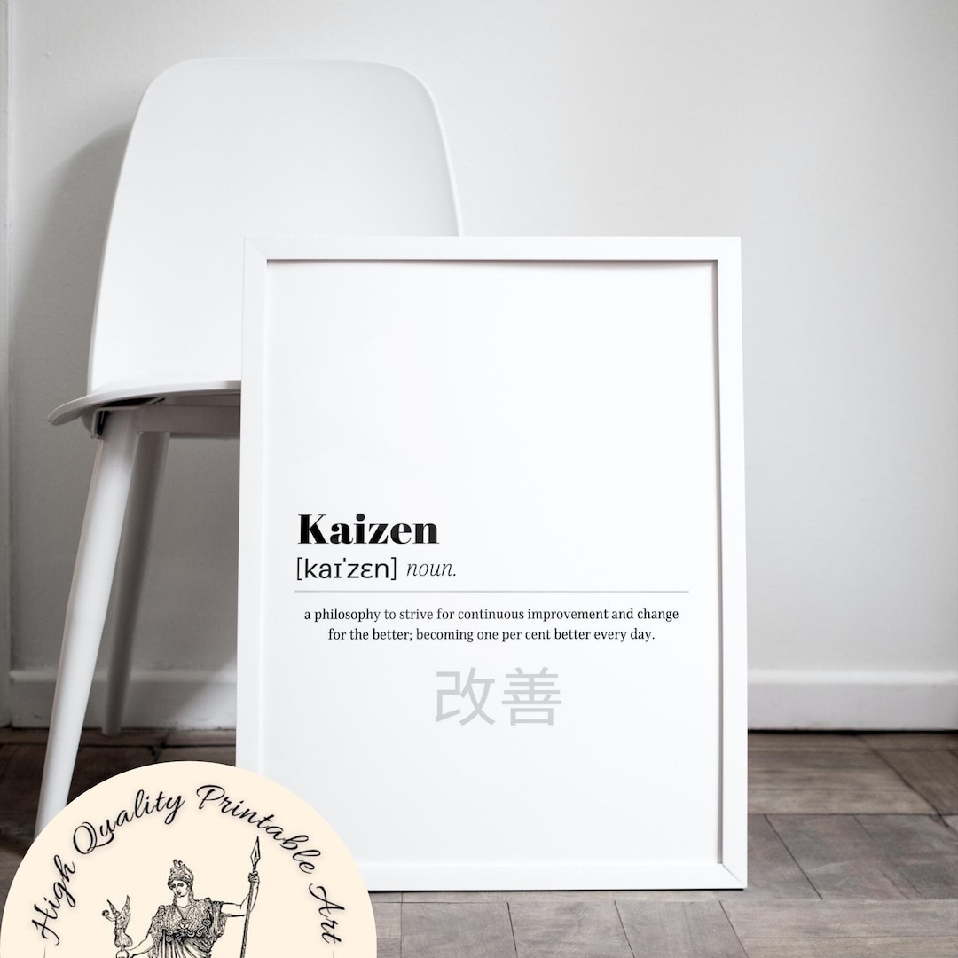 Kaizen Japanese Wall Art Printable, Kaizen Print, Dictionary Definition ...