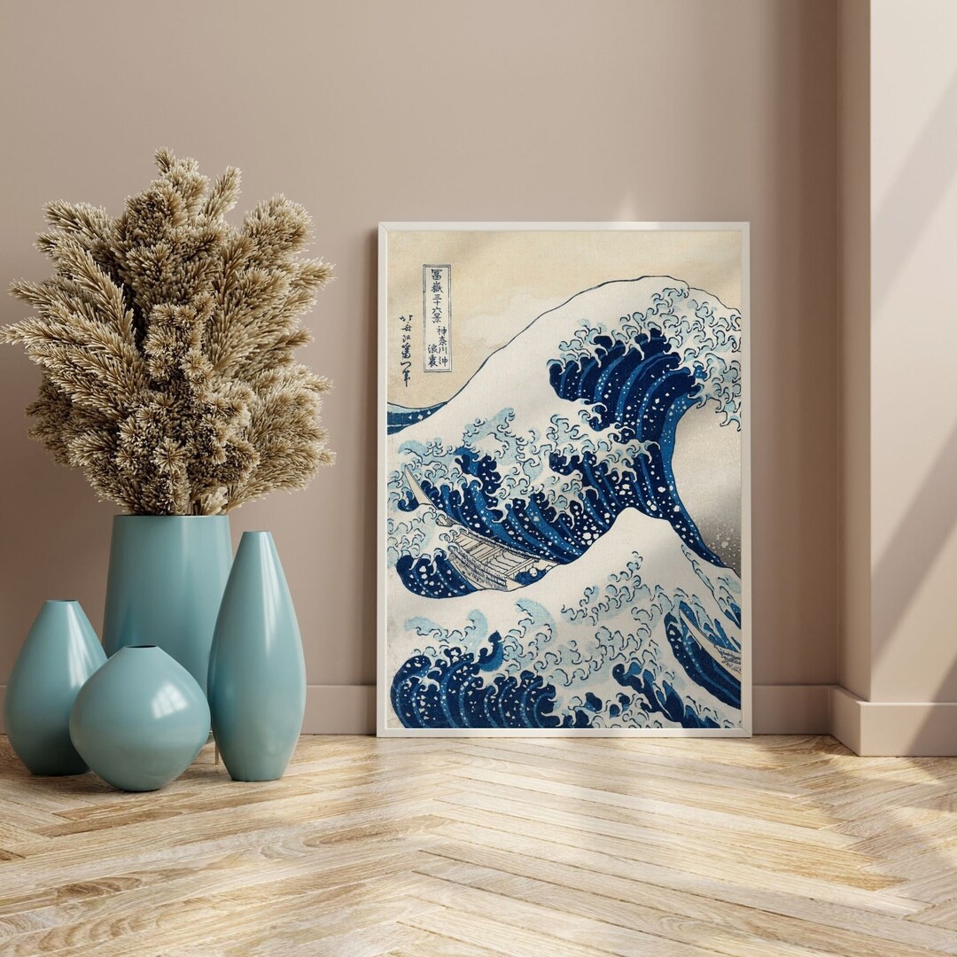 The Great Wave off Kanagawa,japanese Wall Print Set of 2,japanese Wall ...