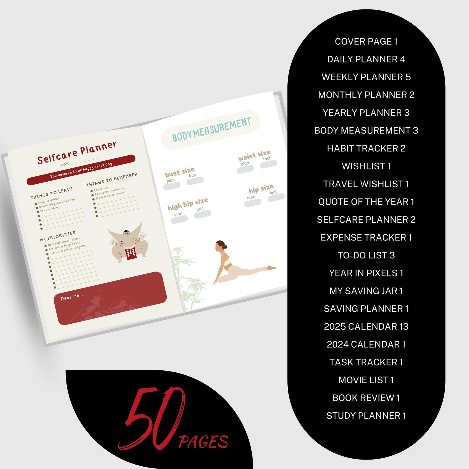 ADHD Planner,printable Planner, Japanese Style Daily Planner,to Do List ...