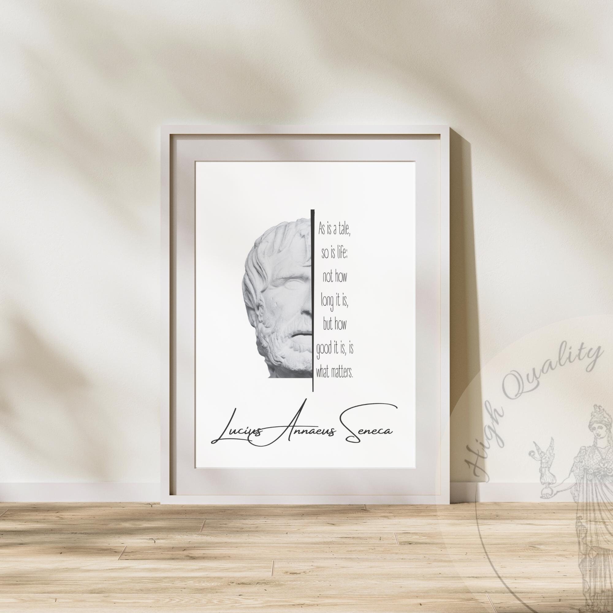 Seneca Philosophy Quote, Stoicism Poster, Inspirational Art, Philosophy ...