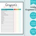 Weekly Assignment Checklist Printable | Canva Template | Assignment ...