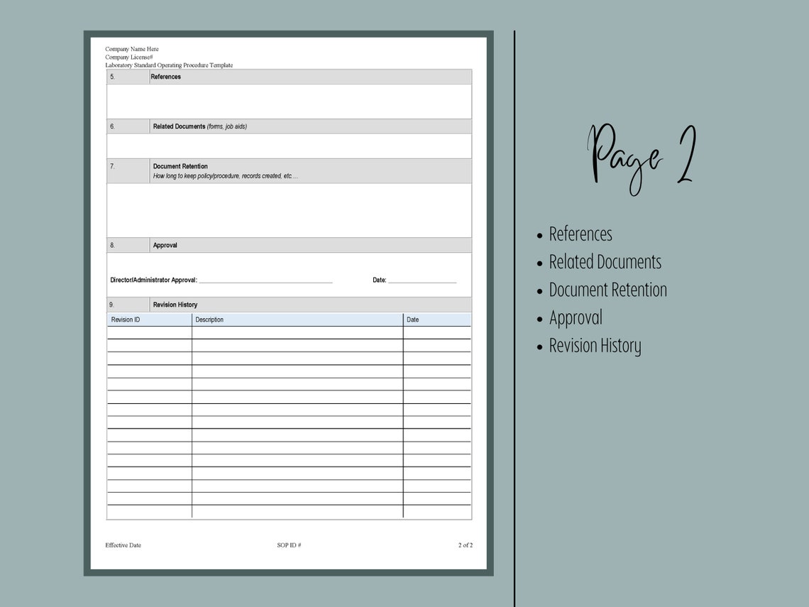SOP Template | Standard Operating Procedure | Policies | Digital ...