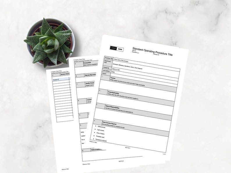 SOP Template | Standard Operating Procedure Template | Google Docs SOP ...