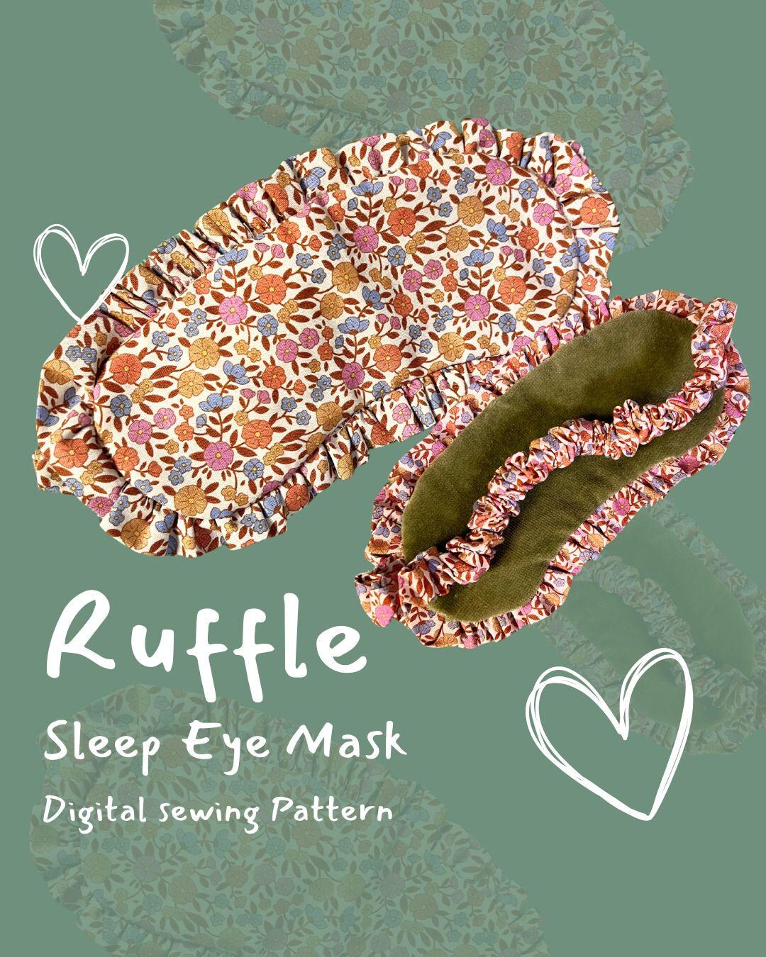 Ruffle Eye Mask Sewing Pattern | Sleep Mask | Tutorial | DIY | PDF - Etsy