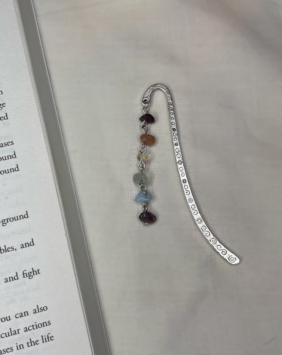 Rainbow Chakra Crystal Bookmark // Book Mark Hippie Gift Colourful ...