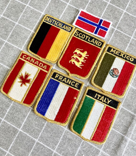 Vintage Nation/country Flags Collection Crest Style - Etsy
