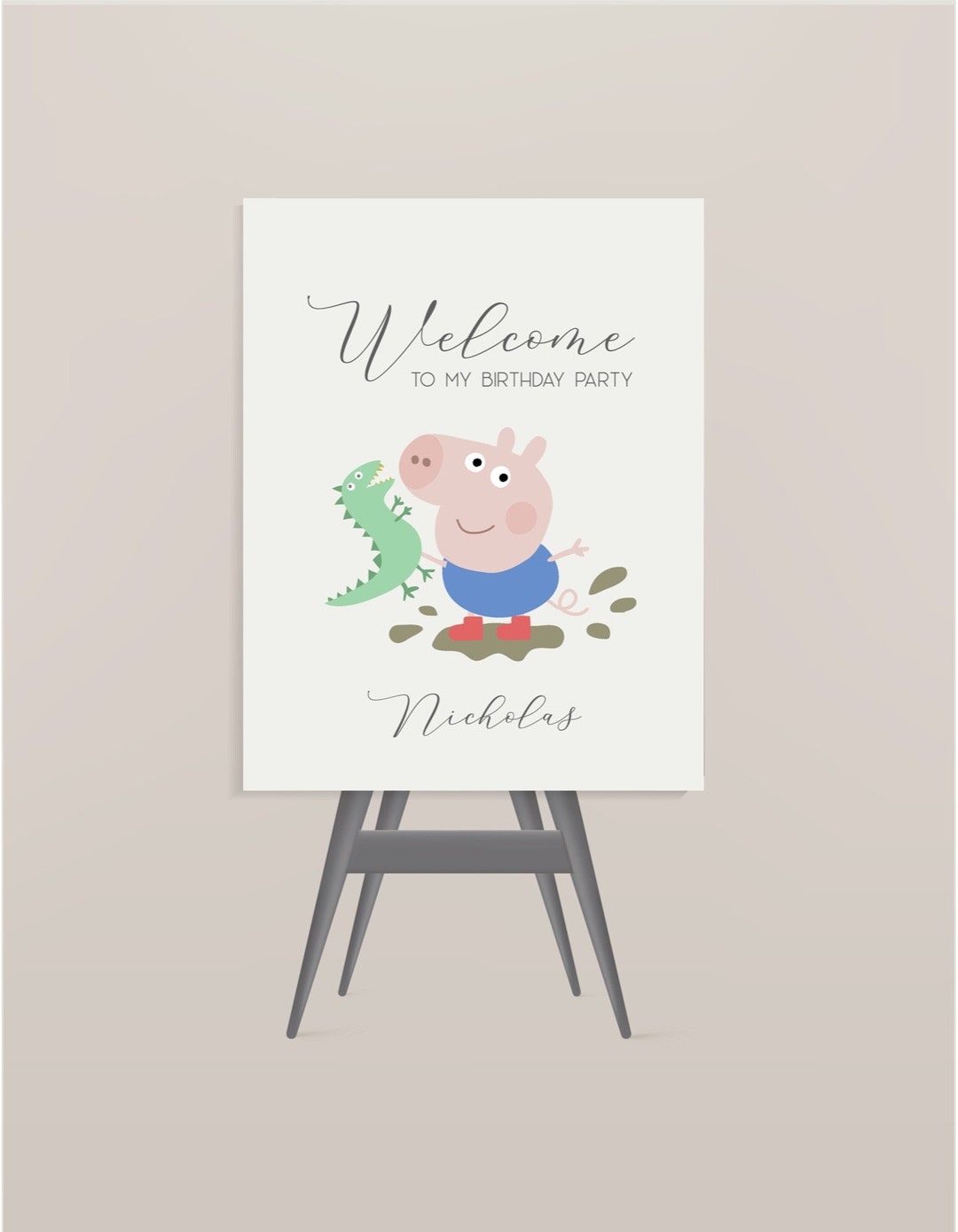 George Peppa Pig Brother Birthday Invitation. Editable & Printable. - Etsy