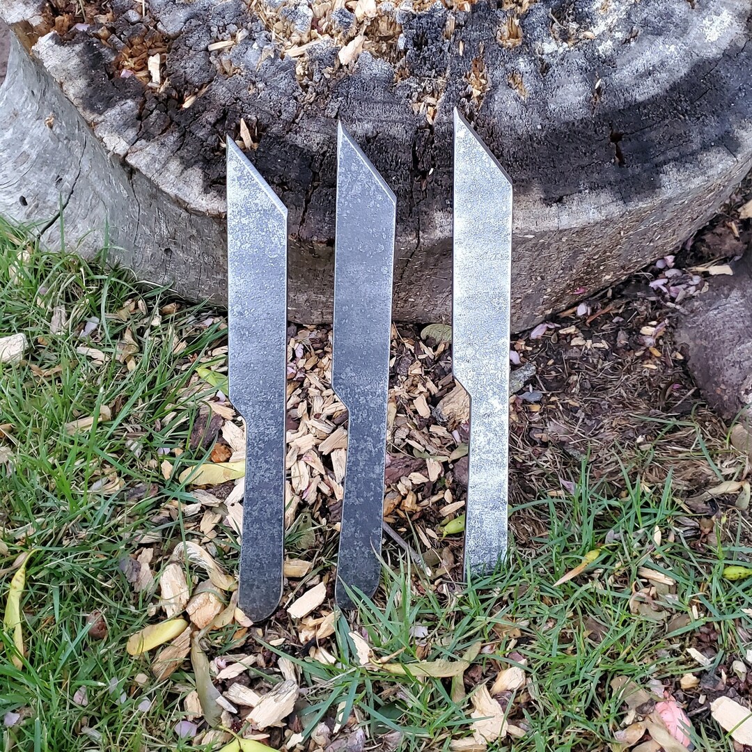 Hardened Throwing Knife Seax Set of 3 - Etsy