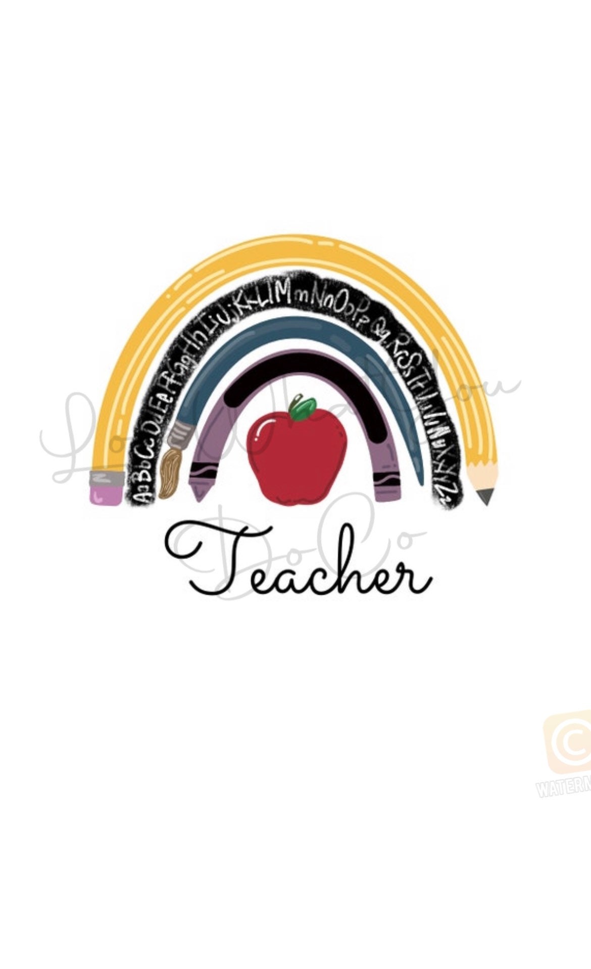Teacher Rainbow Png, Teacher Png, Png for Teachers, Teacher Love Png ...