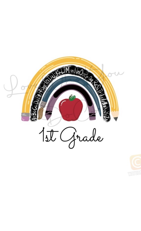1st Grade Rainbow Png First Grade Teacher Rainbow Png - Etsy