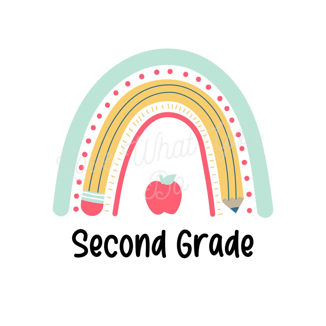 Teacher Png, Second Grade Teacher Png, Teacher Gift Png, Rainbow Png ...