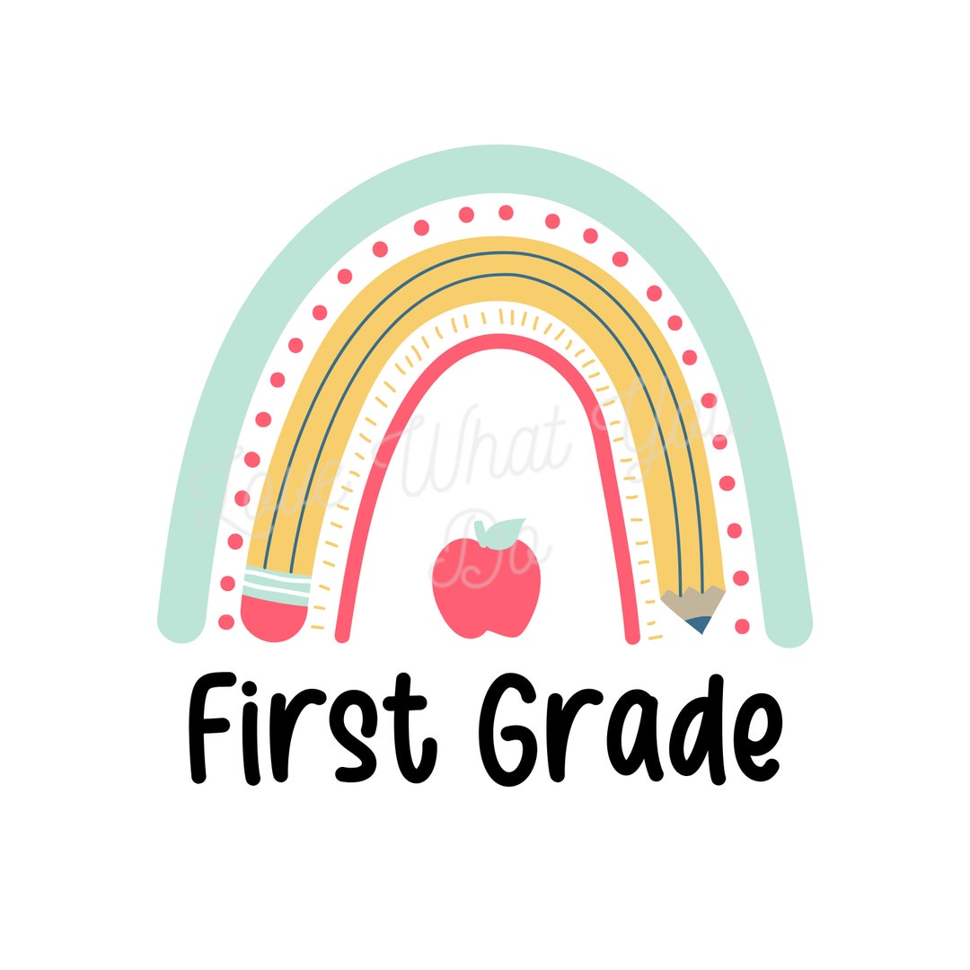 Teacher Png, First Grade Teacher Png, Teacher Gift Png, Rainbow Png ...