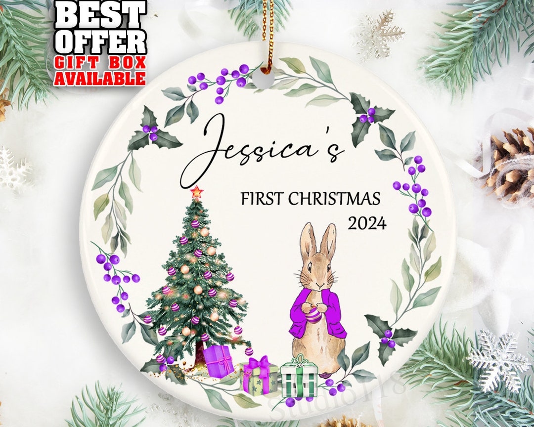Personalized Baby's First Christmas Ornament, Christmas Bauble, Peter ...