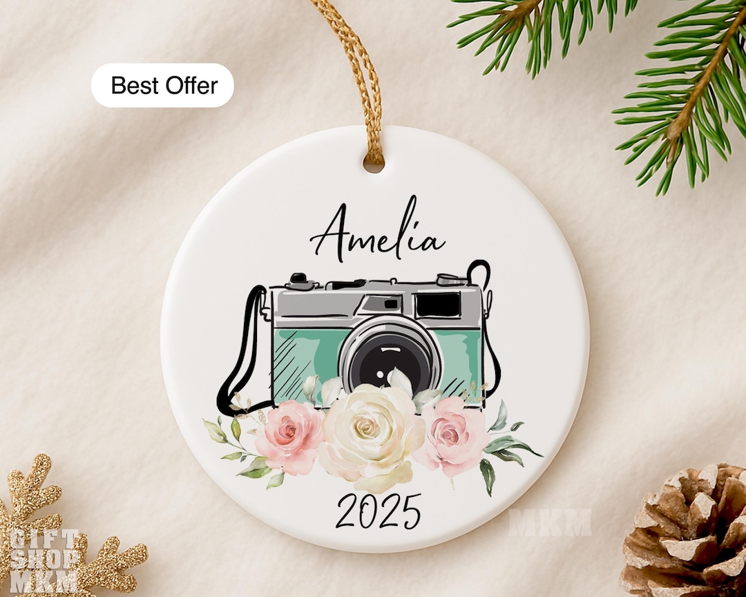 Personalized Photographer Ornament, Camera Keepsake, Christmas Gift - Etsy