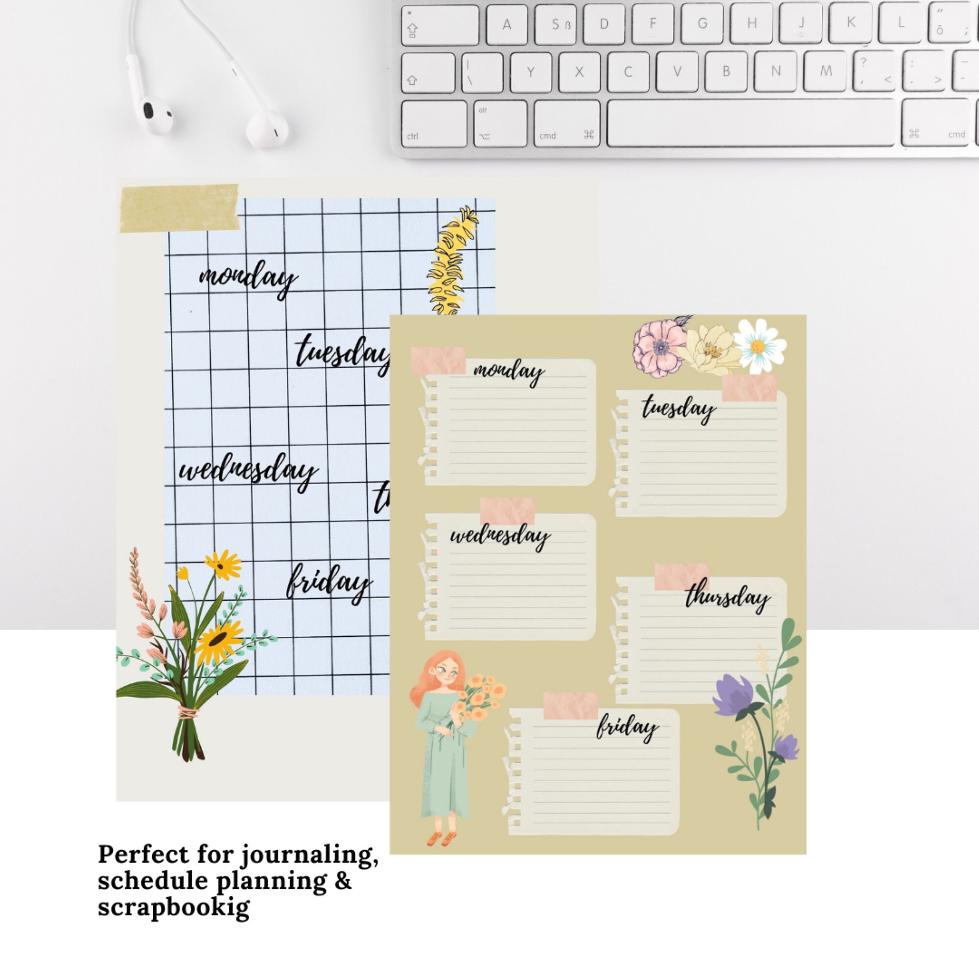 Weekly Schedule, Printable Weekly Schedule, Weekly Organizer ...