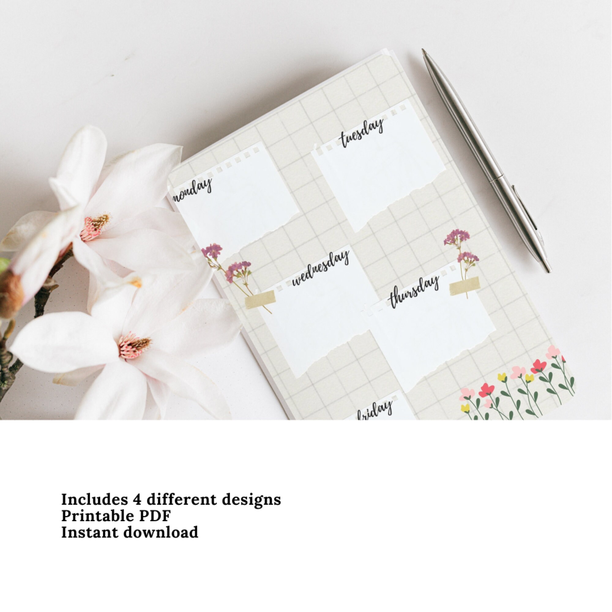 Weekly Schedule, Printable Weekly Schedule, Weekly Organizer ...