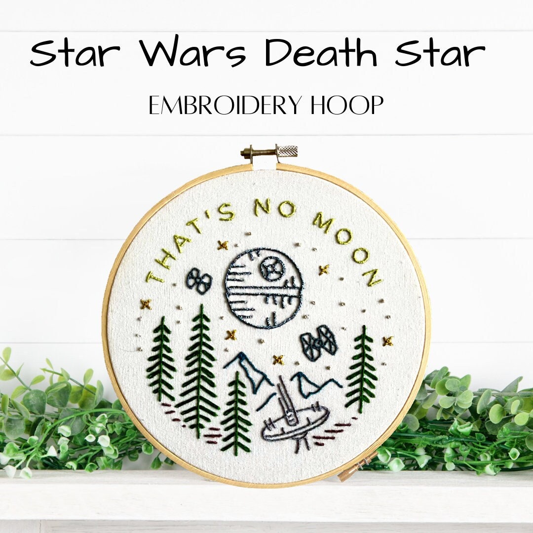 Star Wars Death Star Embroidery Hoop - Etsy
