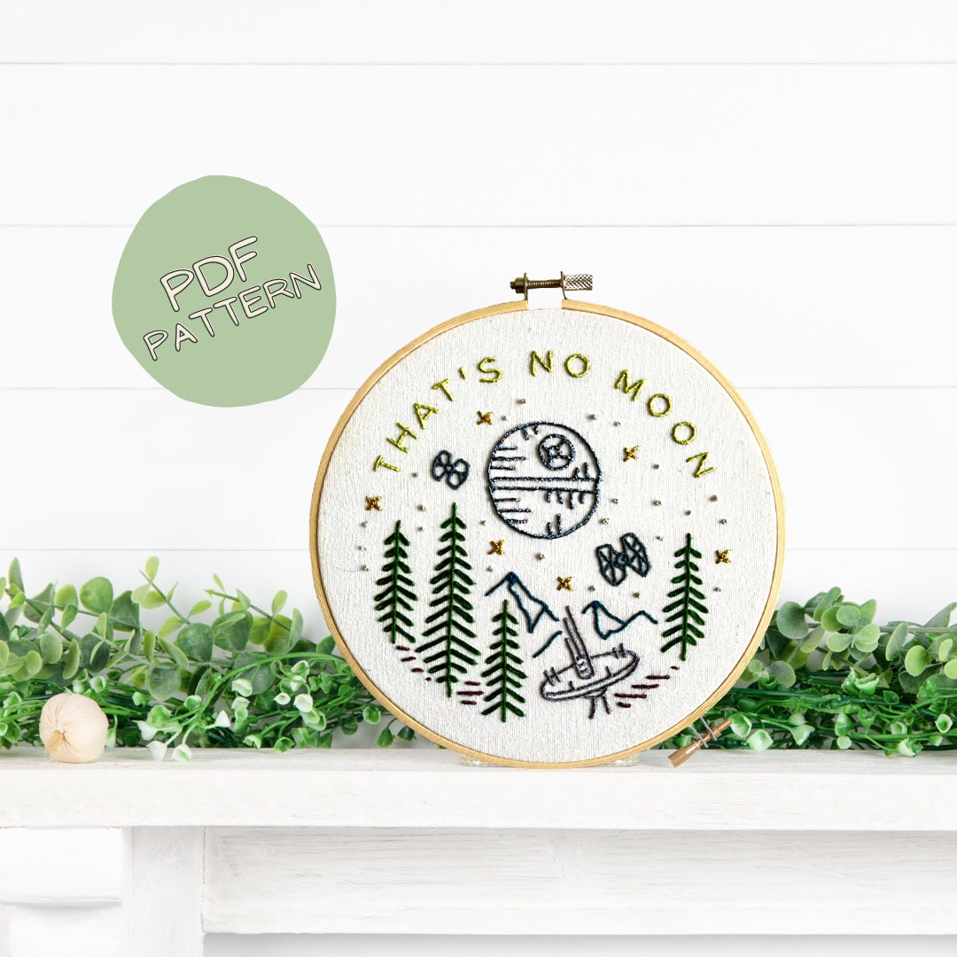 PDF PATTERN - Star Wars Death Star Embroidery - Etsy