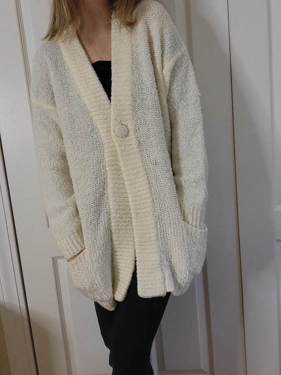 Vintage cream knit cardigan - Gem