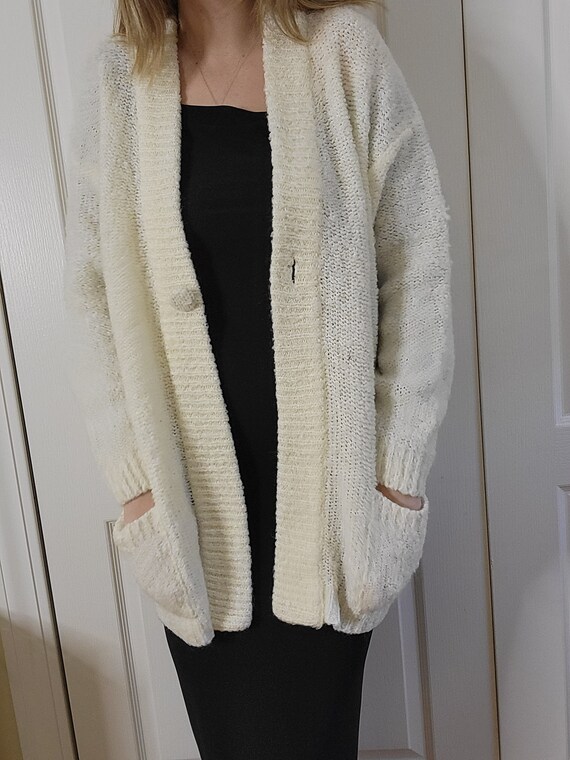 Vintage cream knit cardigan - Gem