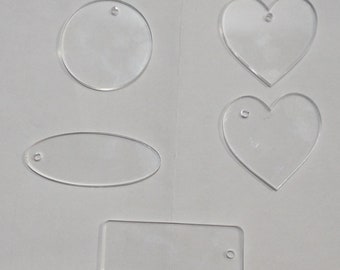 Rectangle Blank Clear Acrylic Photo Keychain-choose Quantity5pcs. or ...