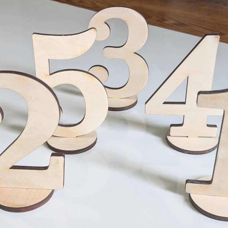 Wood Table Numbers - Etsy