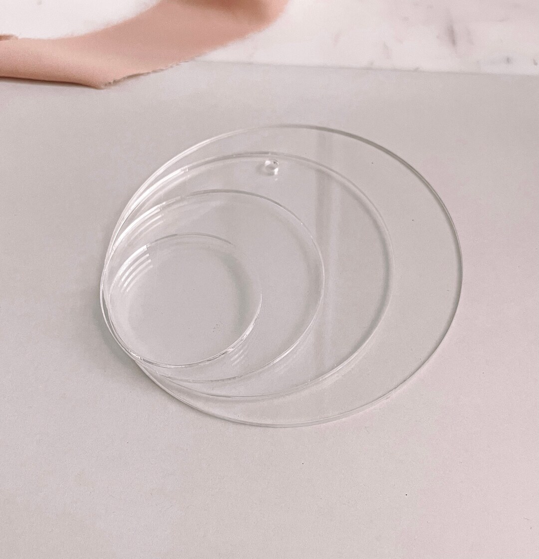 25 - Clear Circle Acrylic Sheet 25 Pieces Bundle Bulk Wholesale ...