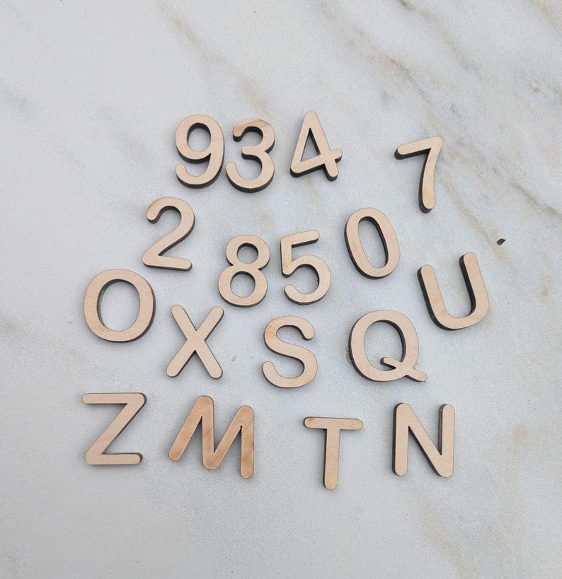 25/50/100 Bulk Wood Letters Numbers | Custom Letters Numbers | Craft ...