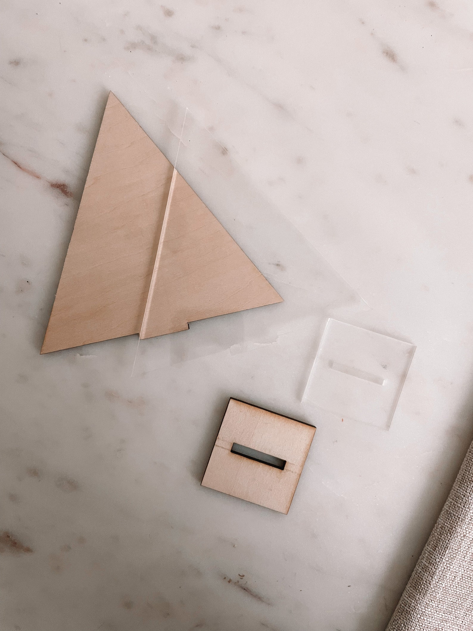 Blank Triangle Acrylic or Wood Signs With Stands, DIY Wedding Decor ...