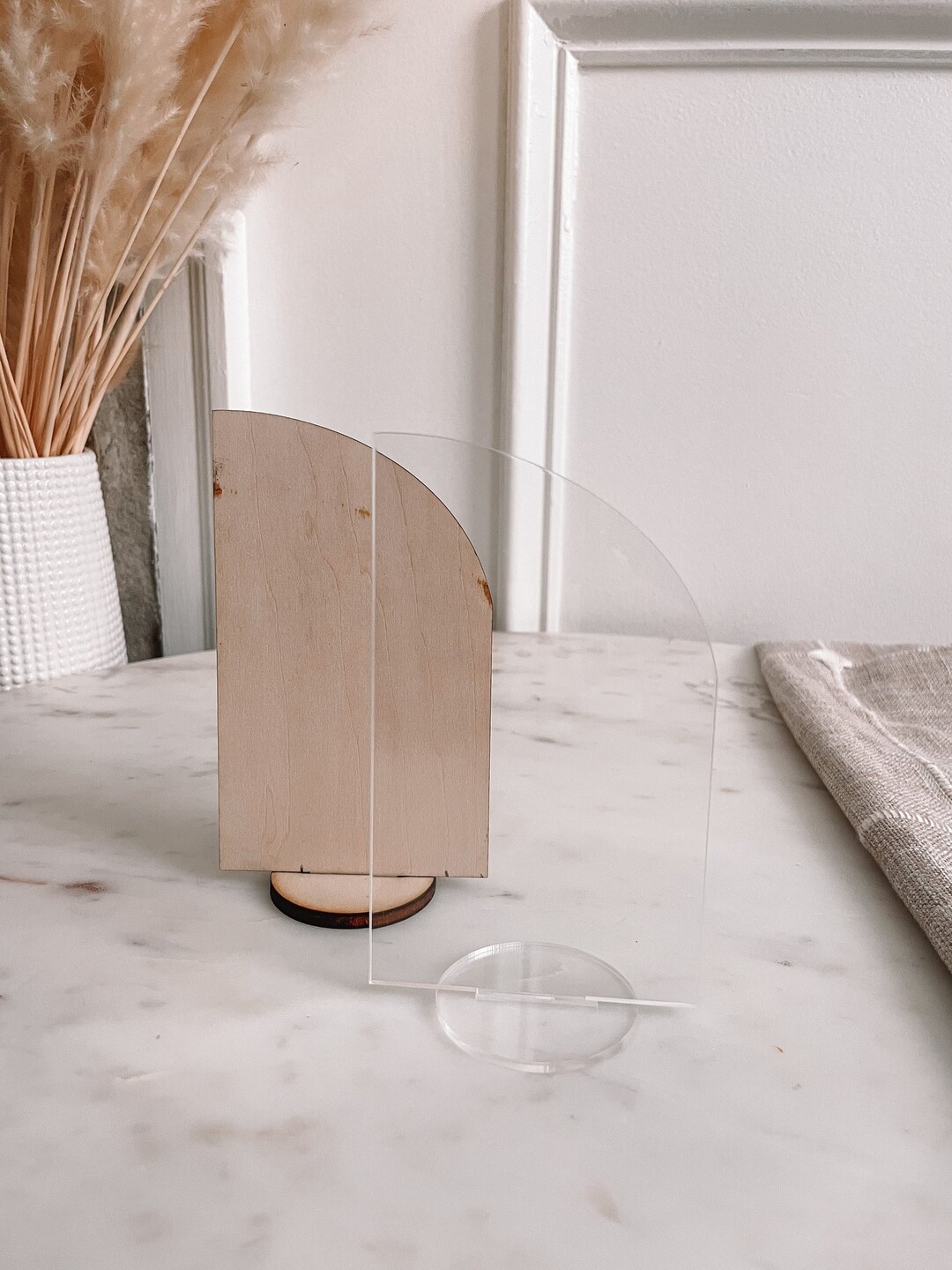 Blank Half Arch Shape Acrylic or Wood Sign With Stand, DIY Wedding ...