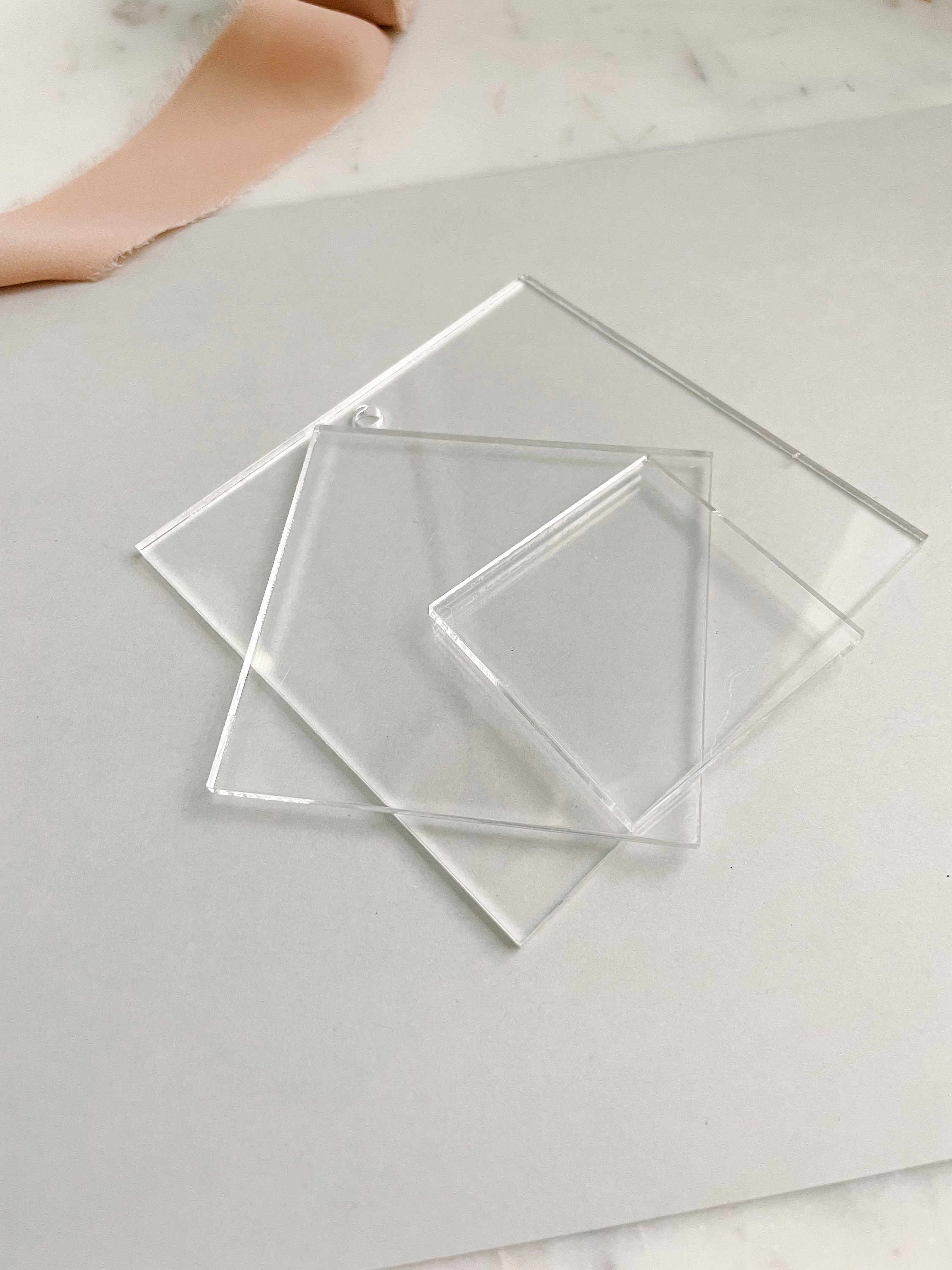 Clear Square Acrylic Sheet Pieces Bundle Bulk Wholesale Transparent ...