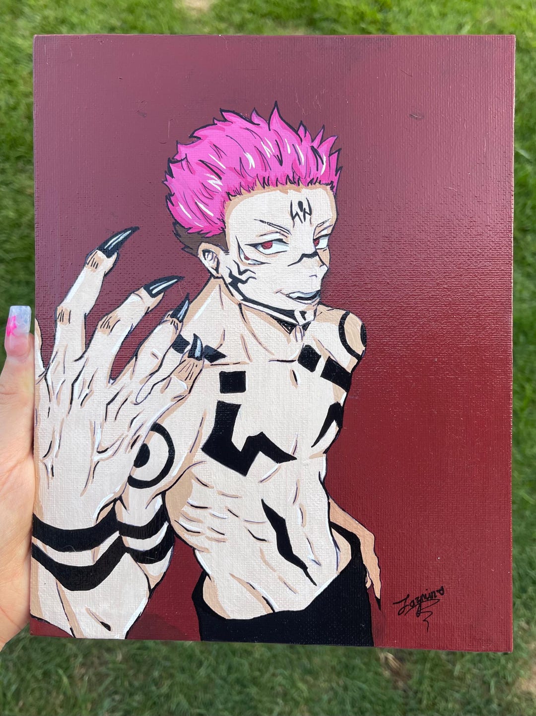 Jujutsu Kaisen Sukuna Canvas Painting - Etsy