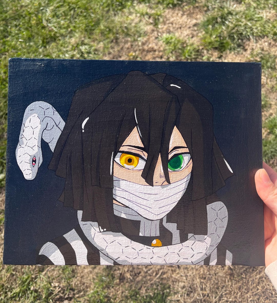 Obanai Iguro, Demon Slayer, Canvas Painting, Anime Painting, Hand ...