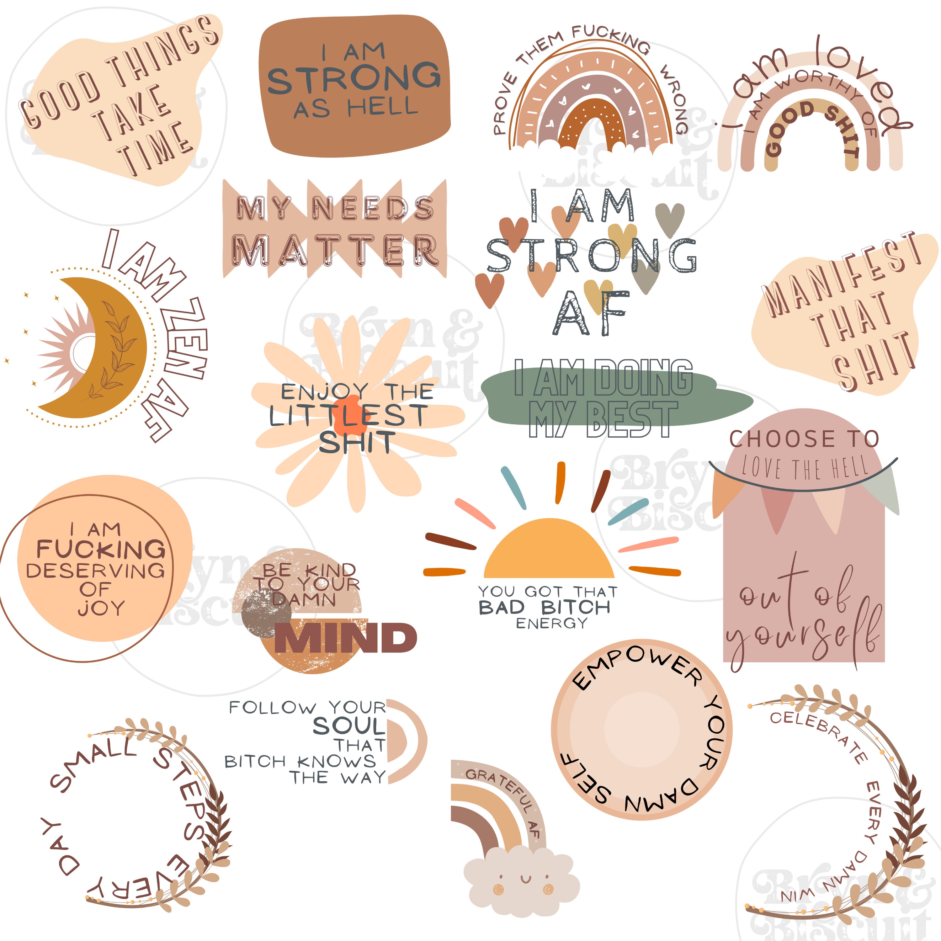 19 Designs Profanity Vulgar Swear Daily Affirmation Beautiful Words ...