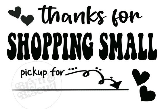 Social Media Shout Out Rollo Printer Label 4x6 Pickup Thank | Etsy