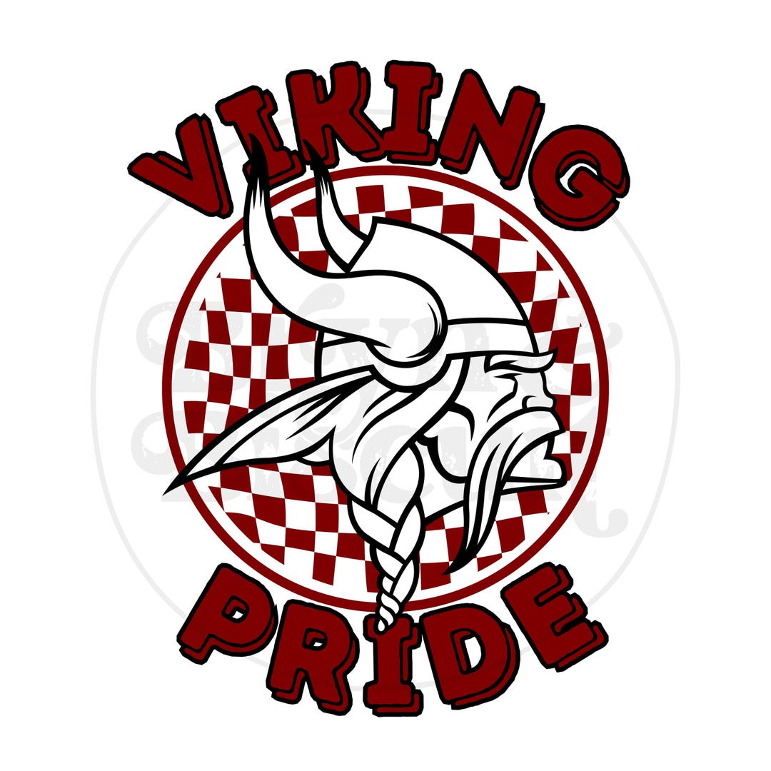 Viking Pride Mascot Checkers PNG: Maroon and Black (digital Download - Etsy