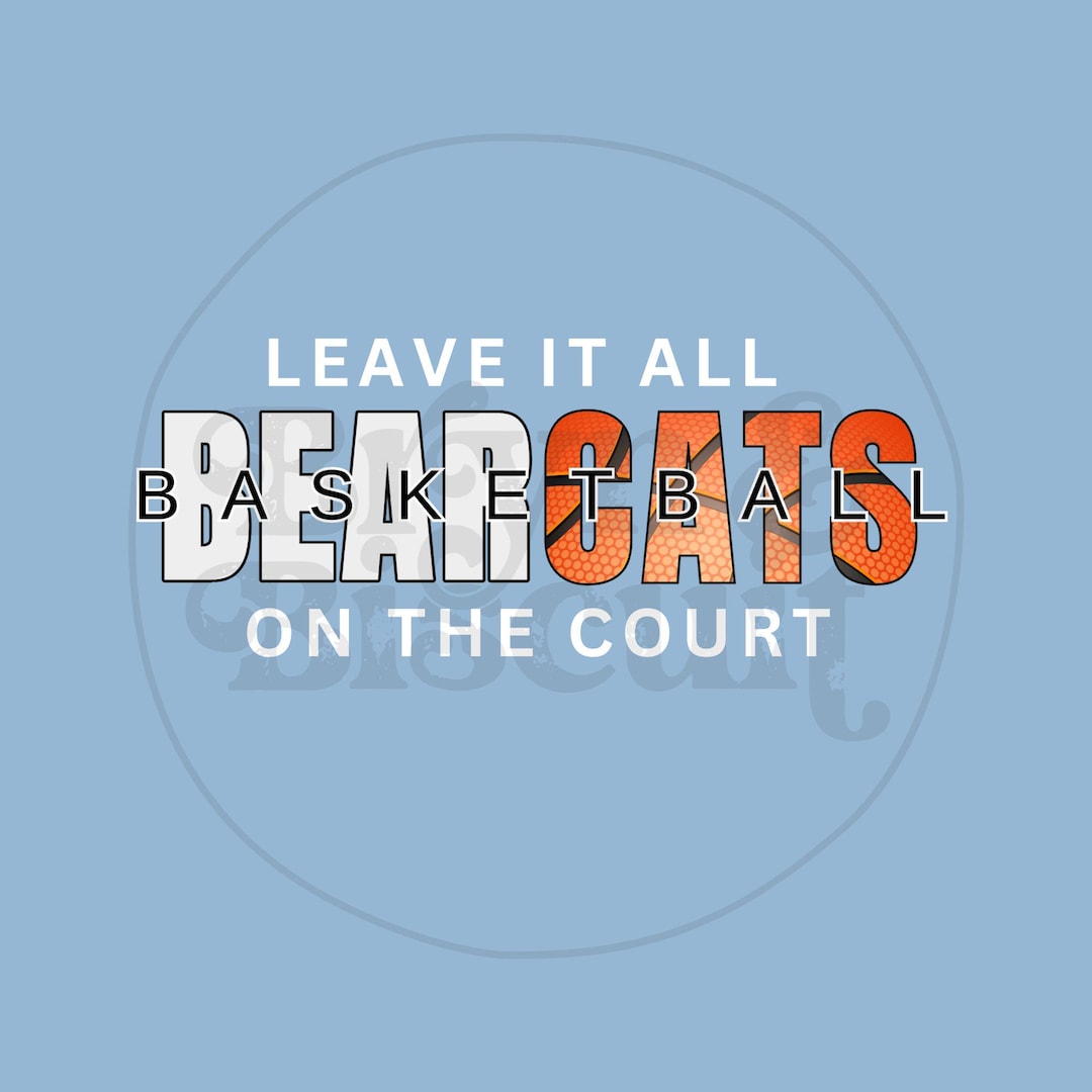 Bearcats Basketball Pride Decal: White Mascot Sticker (digital Download ...