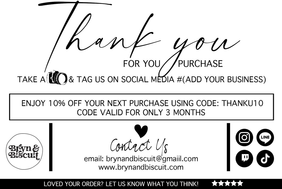 Social Media Shout Out || Rollo Printer || Digital Label ||4x6 || Thank ...