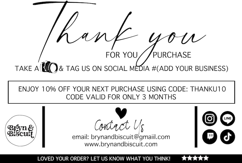 Social Media Shout Out || Rollo Printer || Digital Label ||4x6 || Thank ...