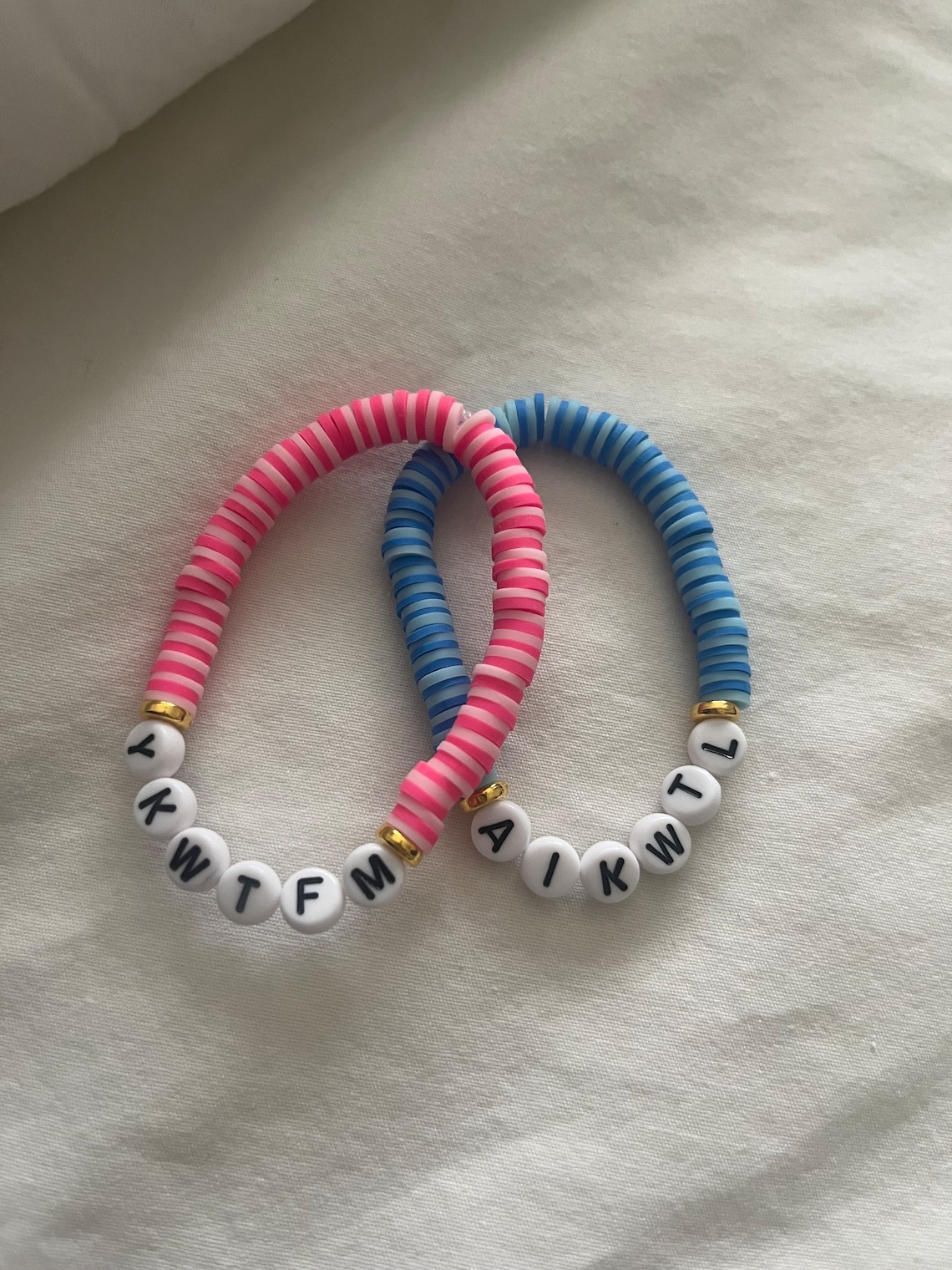 Tv Girl Inspired “ykwtfm” “aikwtl” Matching Clay Beaded Bracelets - Etsy