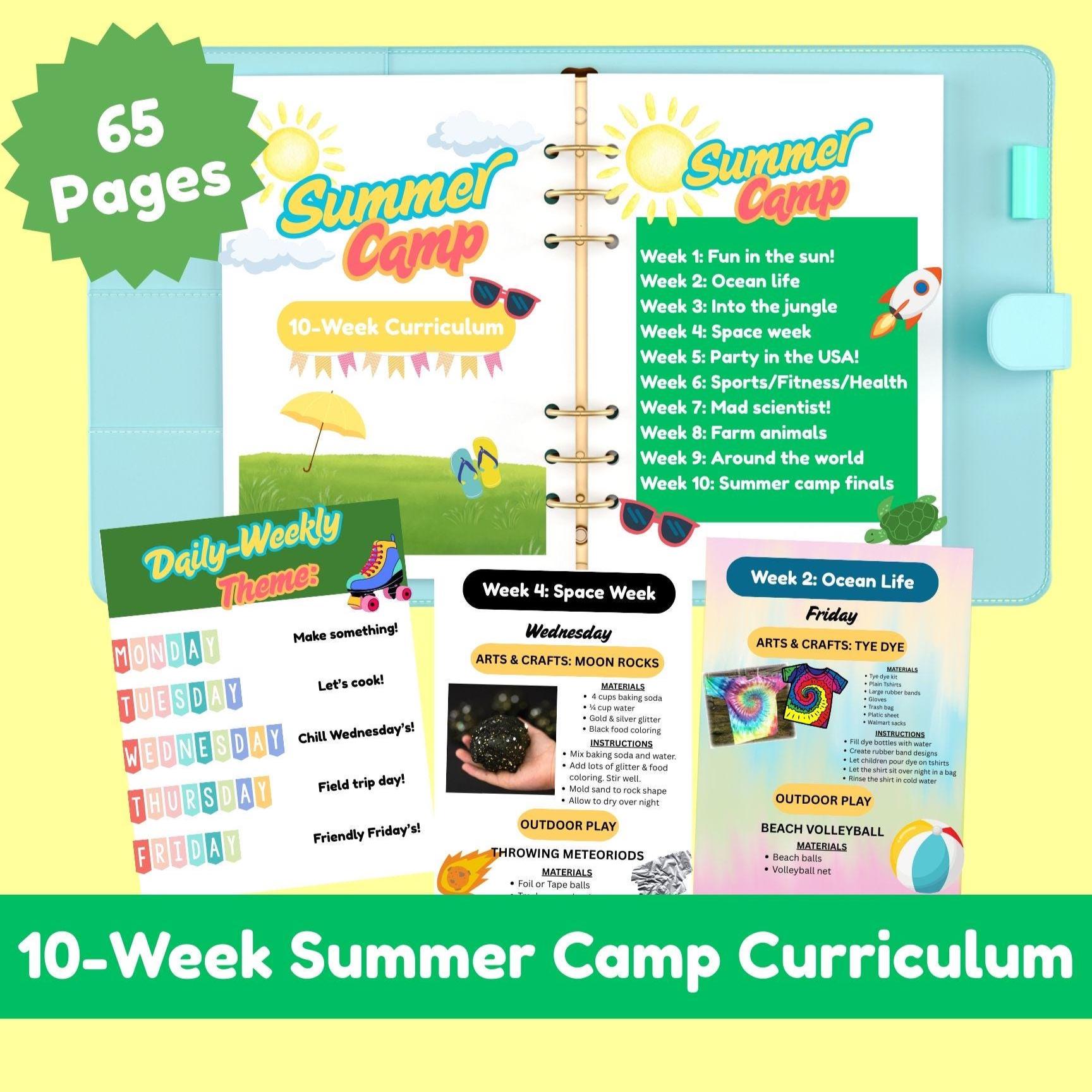 Summer Camp Curriculum Activities for Preschool and School Age for ...