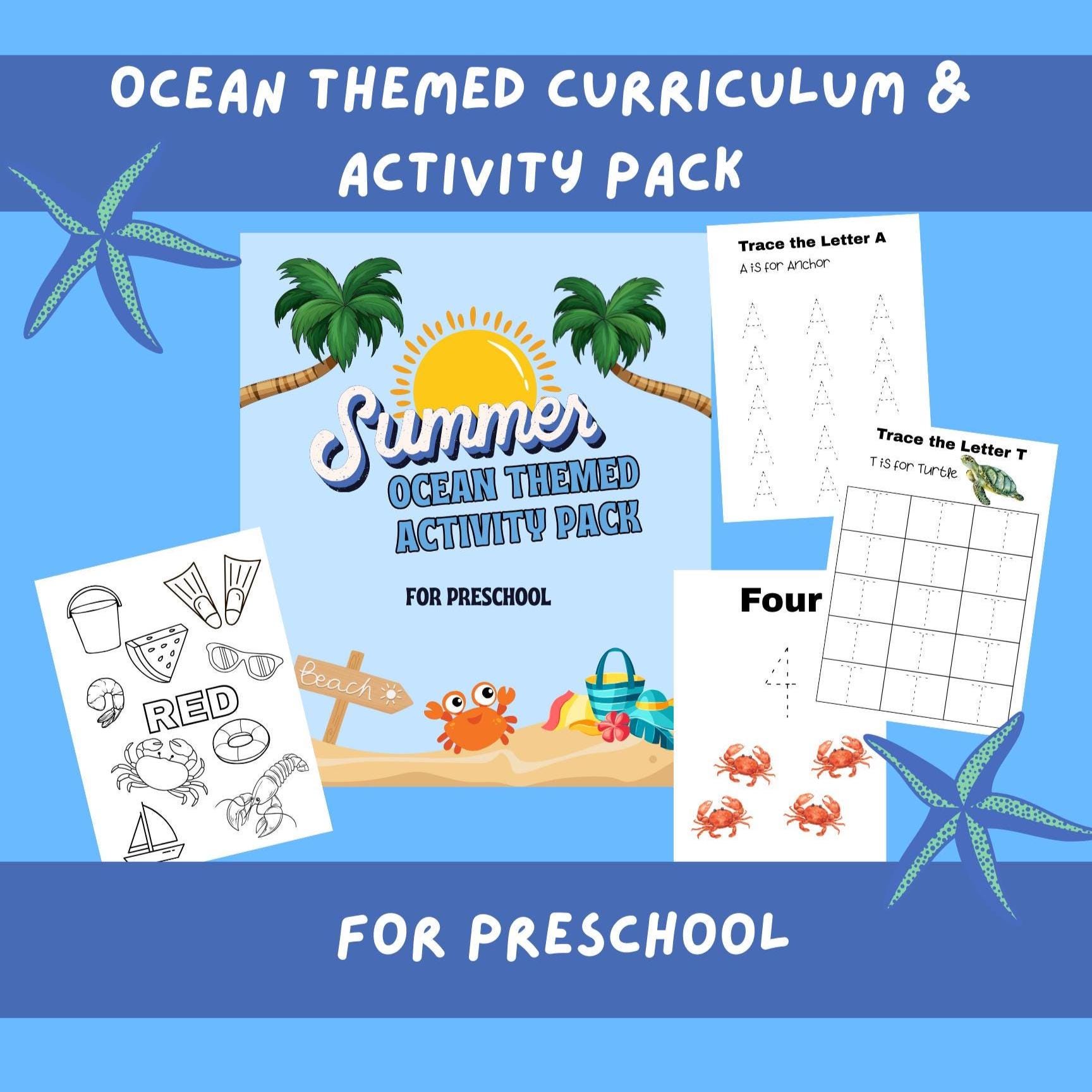Summer Ocean Themed Curriculum & Activity Pack for Preschool - Etsy