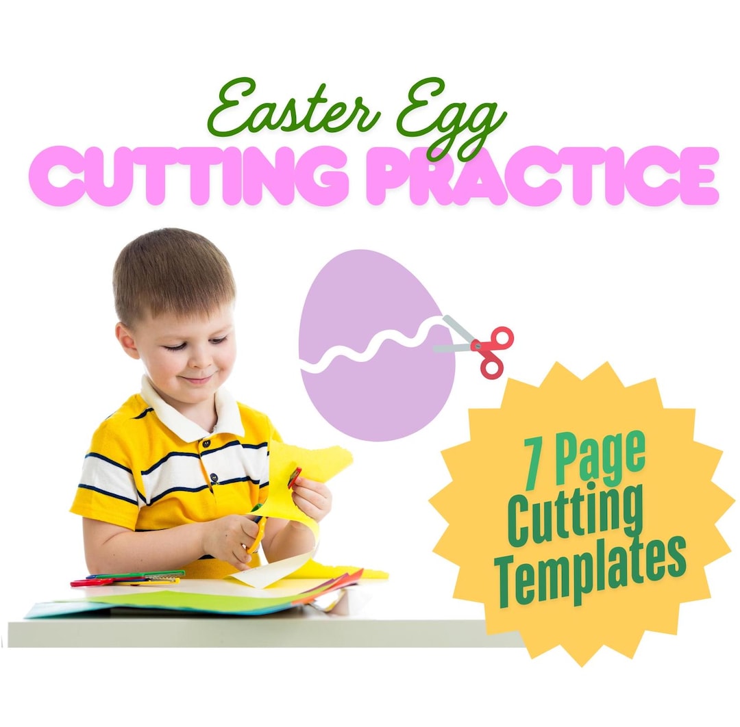 Easter Cutting Practice Printable Activity - Etsy